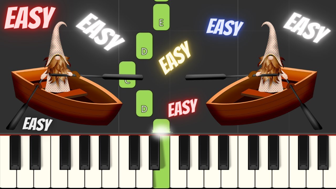 Row, Row, Row Your Boat - Easy Piano Tutorial - YouTube