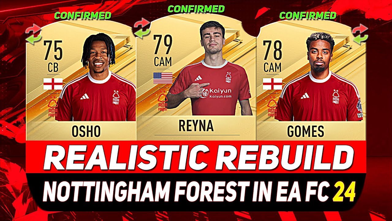 🏆NOTTINGHAM FOREST REALISTIC REBUILD IN EA FC 24 CAREER MODE! ft. REYNA ...