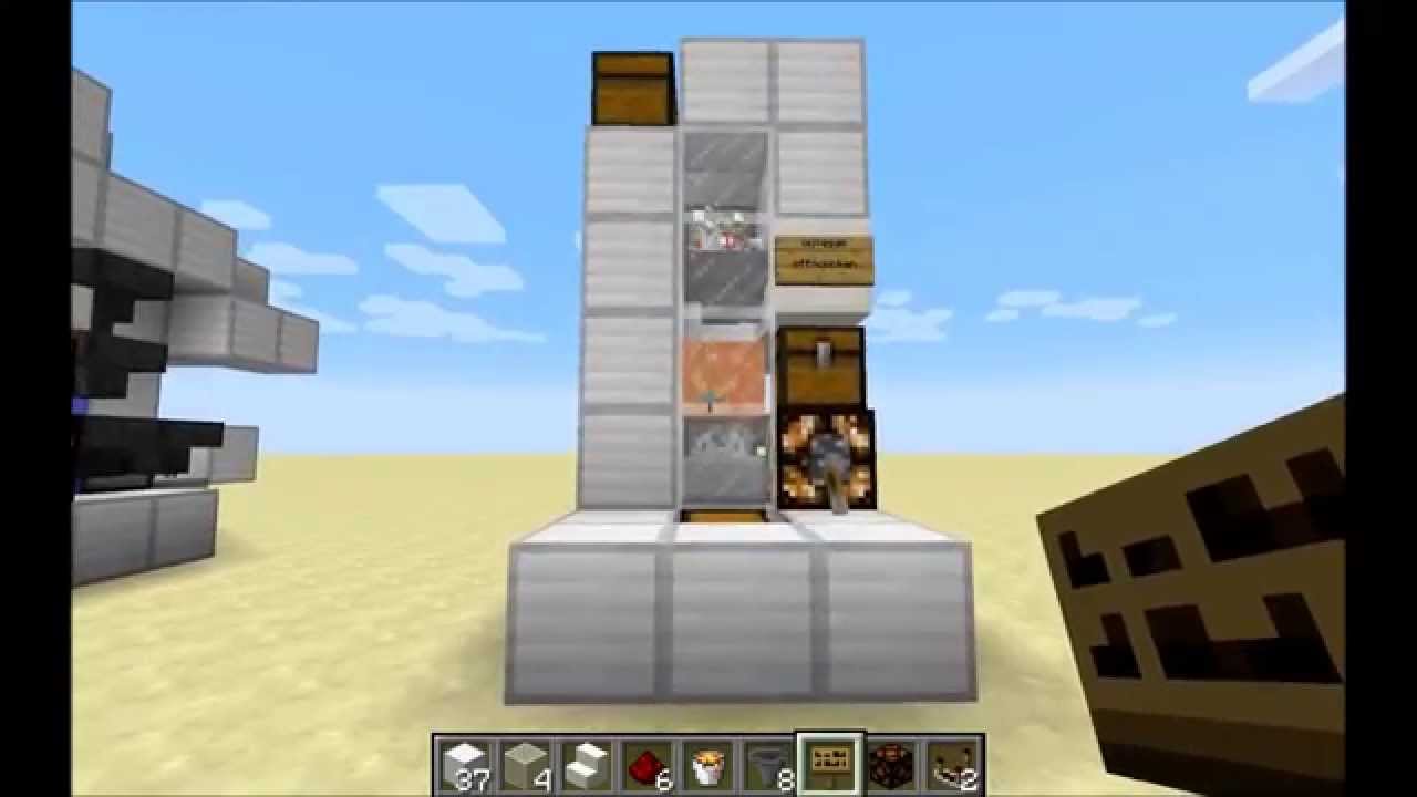 minecraft tutorial: auto chicken farm. cooked chicken, r - YouTube