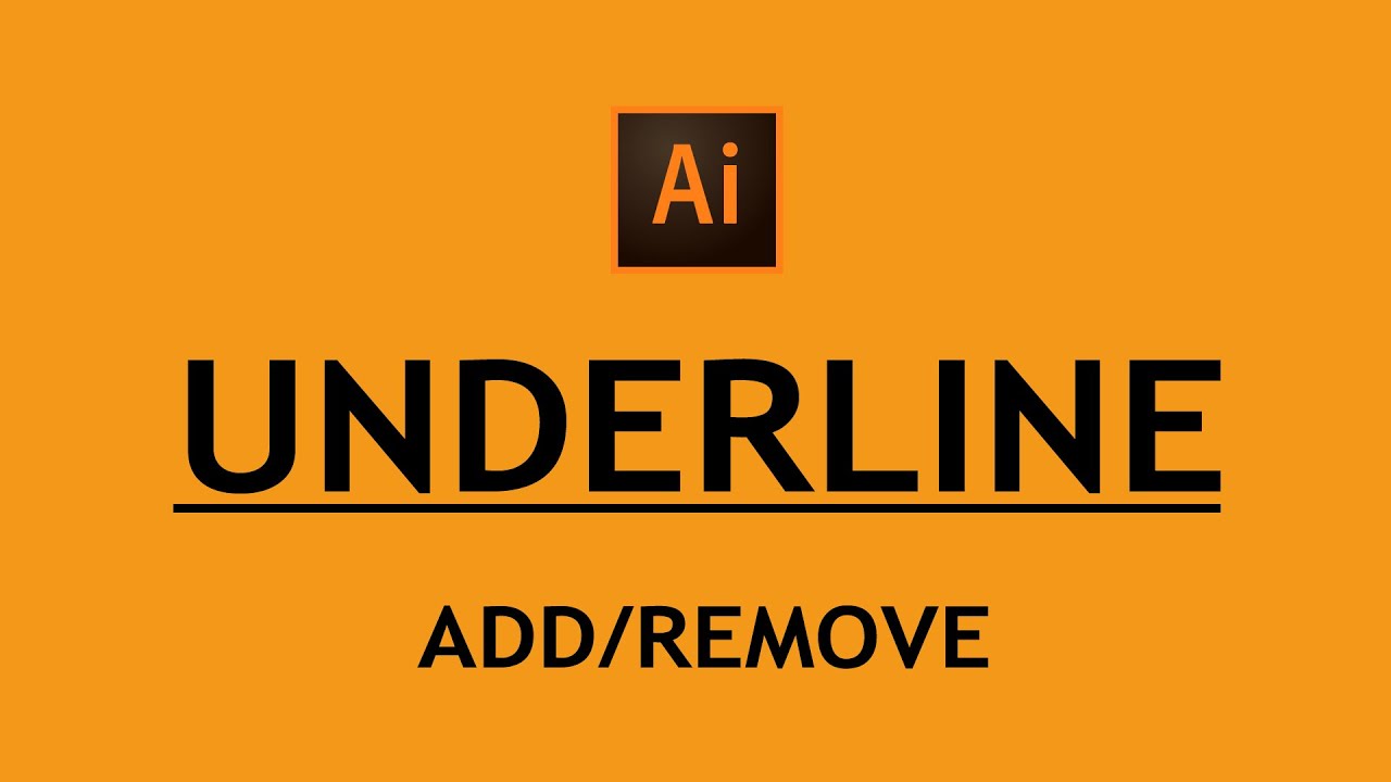 How to underline text in illustrator 2026 | How to remove underline ...