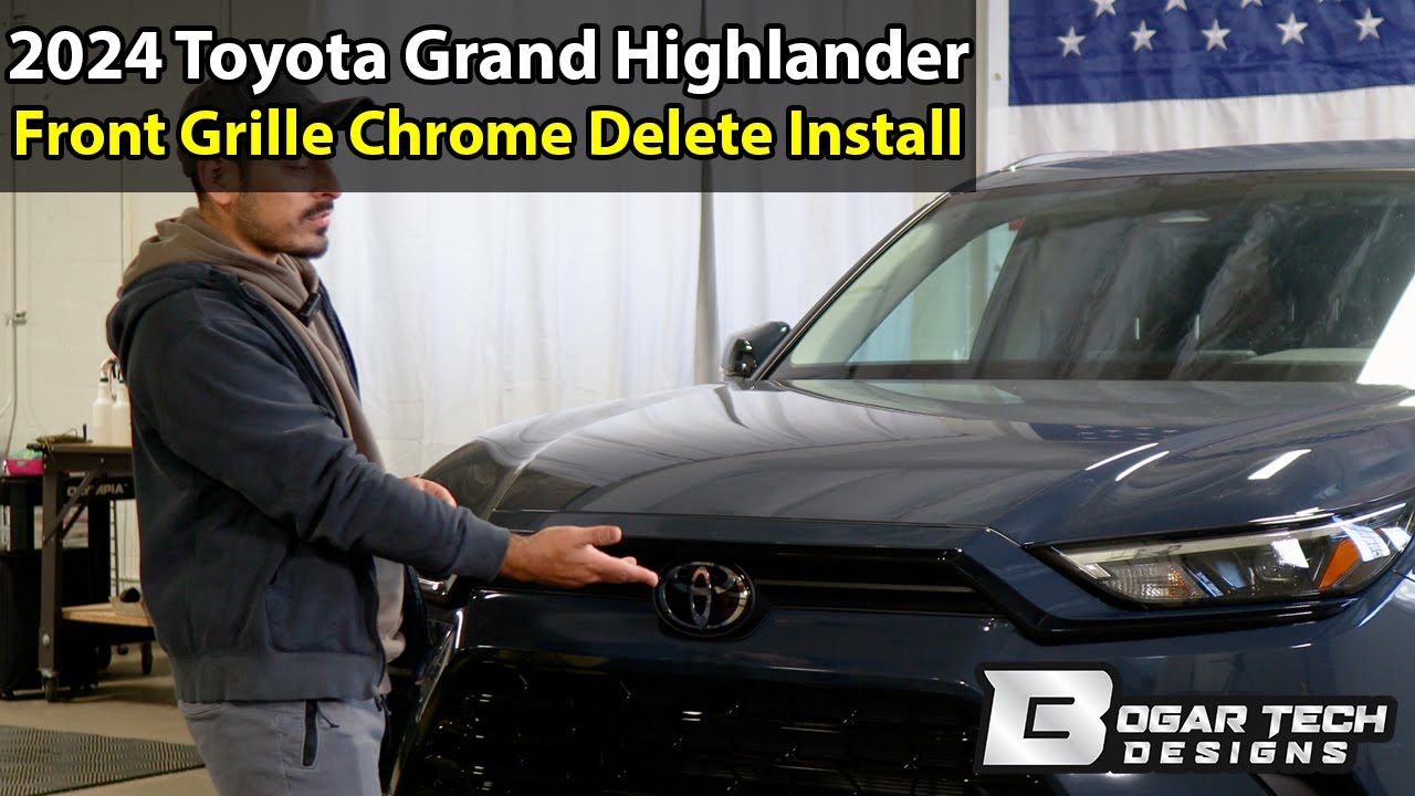 Toyota Grand Highlander 2024-2026 Front Grille Chrome Delete Install ...