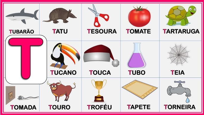 Letra T Palavras Fichas De Leitura Lacunadas. O Aluno Vai Ler E