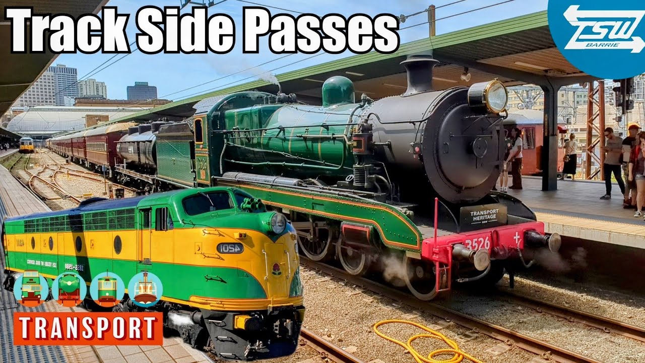 Steam Engine 3526 & Diesel 4201 Up Close - Central to Hurstville Return ...