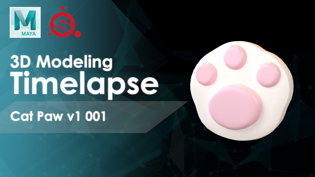 Cat Paw v1 001 3D Modeling Timelapse - YouTube
