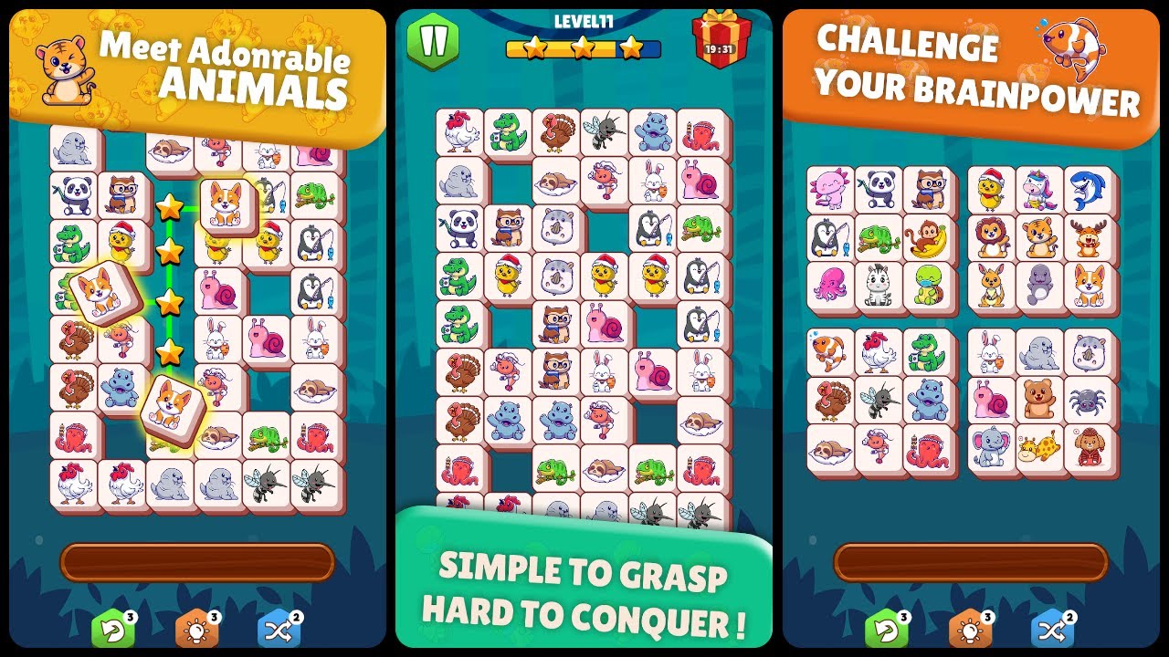 Tile Animals: Match Puzzle Game Gameplay Video for Android - YouTube