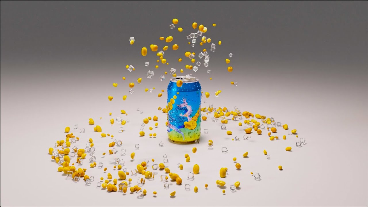 3D Loop Of A Lemonade Can Exploding (Visualiser) 🍋 💦 - YouTube