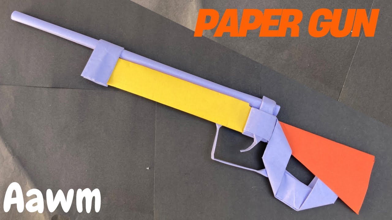 How to make paper gun | awm paper gun easy tutorial - YouTube