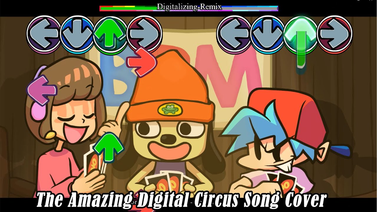 FNF Digitalizing but Melodii and Parappa sing it | The Amazing Digital ...