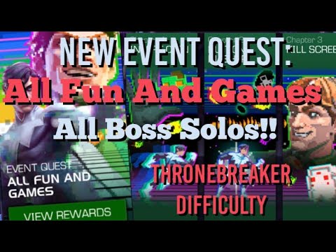 MCOC - New Event Quest: All Fun & Games - All Boss Solos!! - Thronebreaker Difficulty!! - YouTube