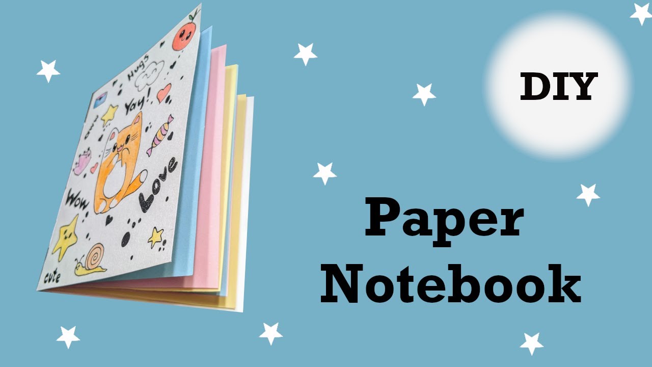 Small Bound Paper Notebook - DIY (no glue) - YouTube