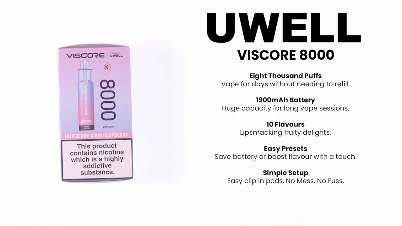 Uwell Viscore 8000 Pod Kit Unboxing & setup - YouTube