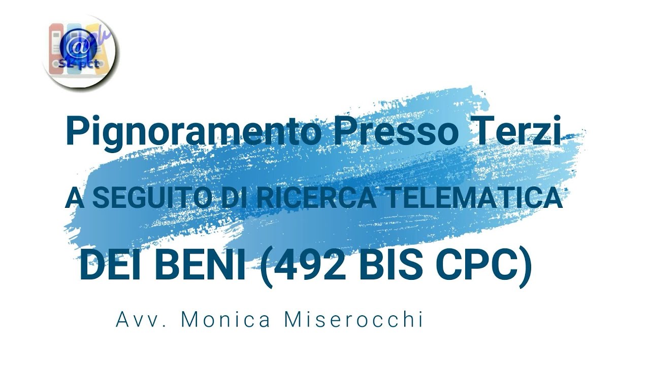 Pignoramento Presso Terzi A SEGUITO DI RICERCA TELEMATICA DEI BENI (492 ...