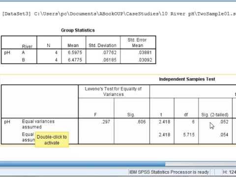 Two sample tests (SPSS) - YouTube