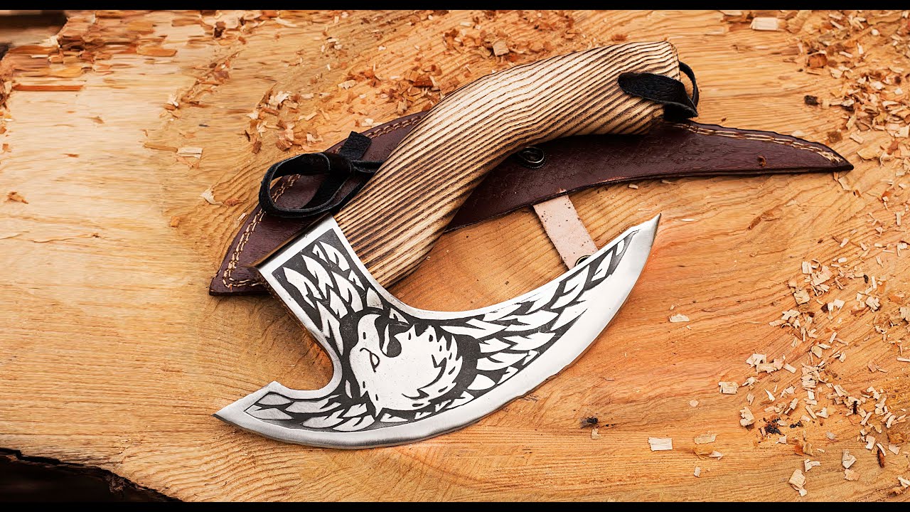 Pizza Cutter,Axe,Hatchet Knife1095 High Carbon Steel,Beautiful Etching ...