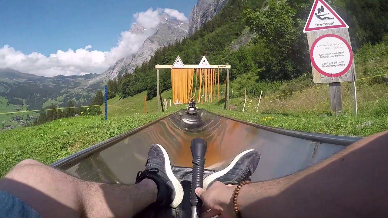 Rodelbahn Pfingstegg Grindelwald (Switzerland) - YouTube