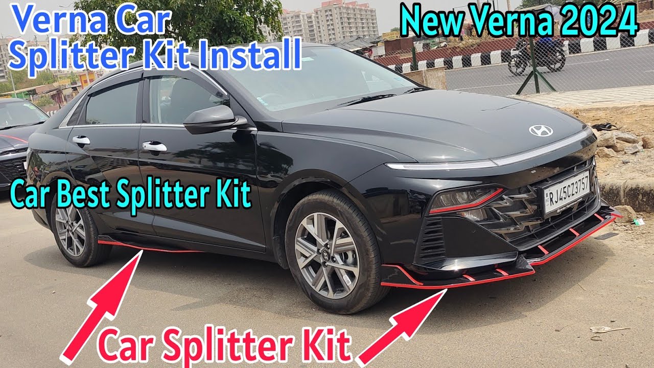how to Car Front Bumper Splitter kit, New Verna 23 Splitter kit ...