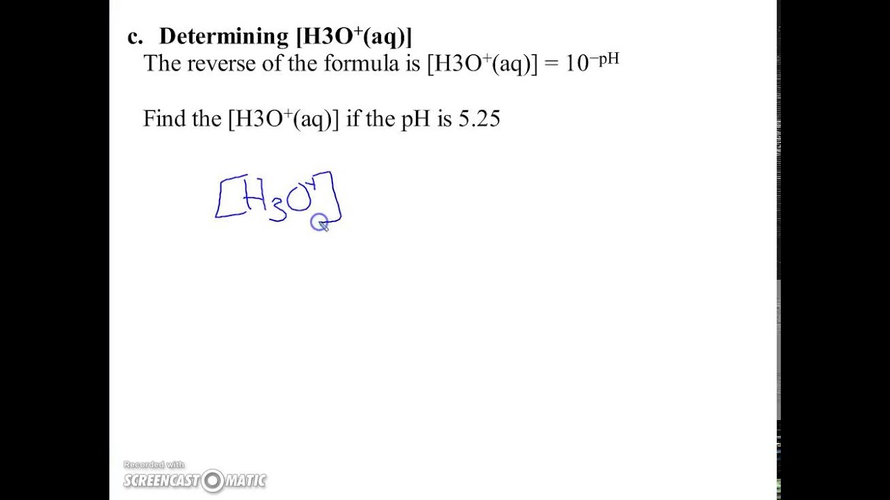 pH and pOH Calculations - YouTube