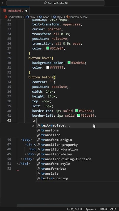 CSS Border Fill Animation #css #html #frontend #shorts - YouTube