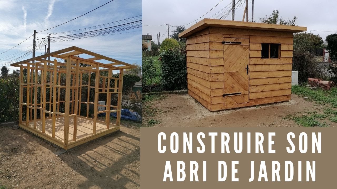 CONSTRUCTION ABRI DE JARDIN EN BOIS - YouTube