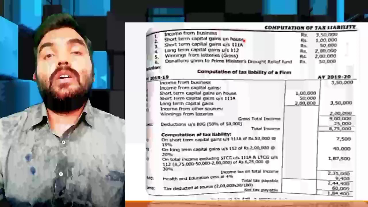 How to calculate Tax liability of Firms - YouTube