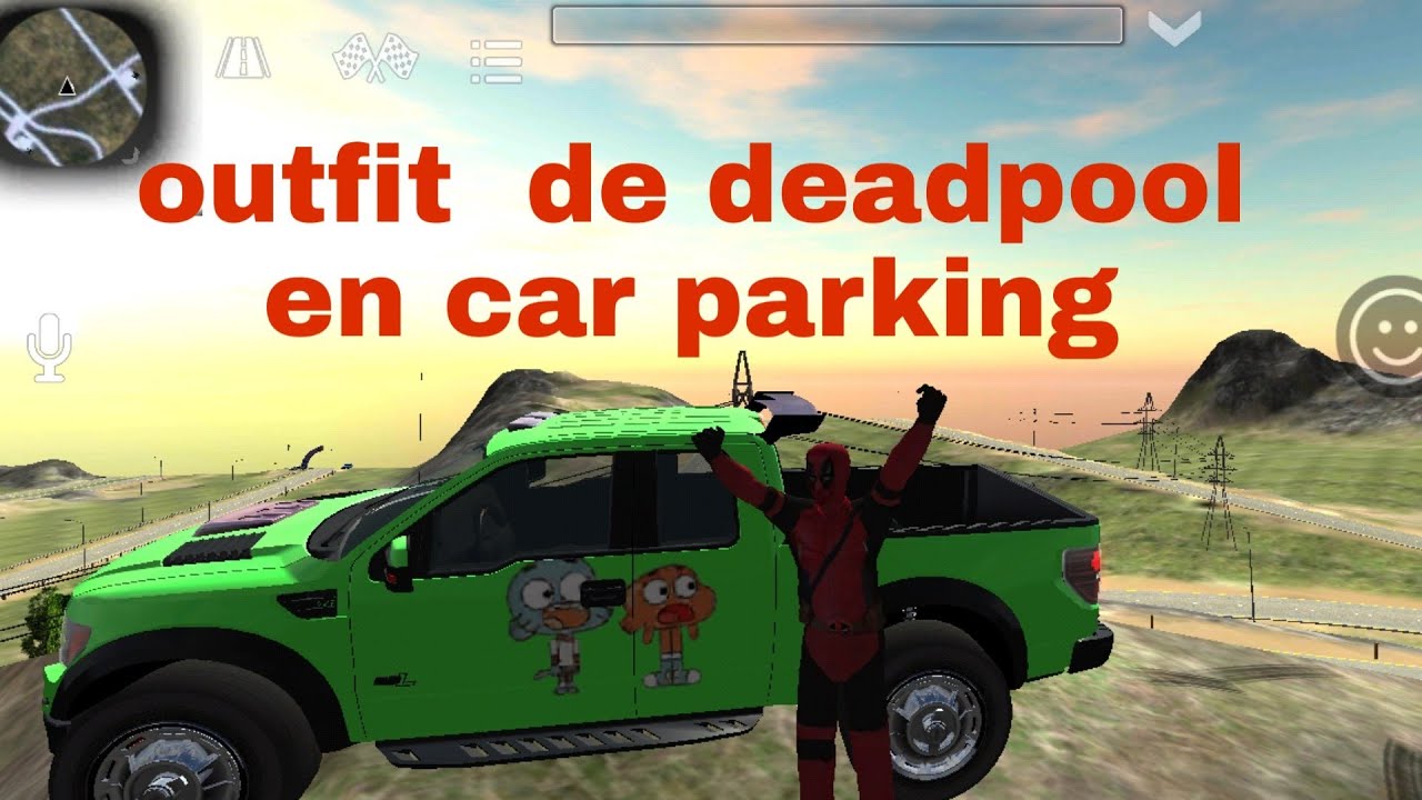 Car parking mod outfit de deadpool - YouTube
