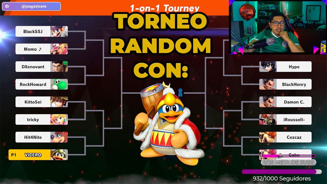 TORNEO RANDOM DE SMASH ULTIMATE CON KING DEDEDE - YouTube