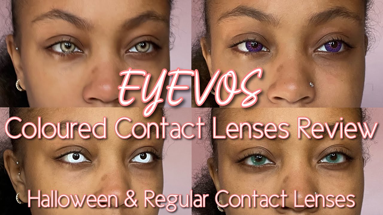 Coloured Contacts Try On For Dark & Brown Eyes! | EYEVOS - YouTube