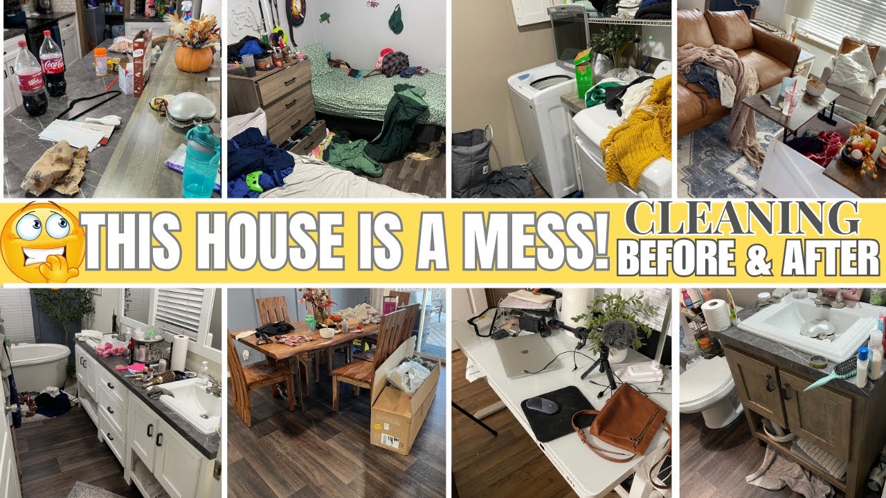 *NEW* WHOLE HOUSE | COMPLETE DISASTER | CLEAN WITH ME | BEFORE AND ...