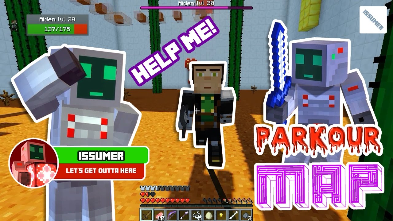 Escaping from the MCSM Parkour Map (Minecraft Story Mode Theme) - YouTube