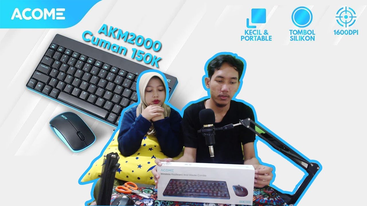 Review MINI KEYBOARD WIRELESS | ACOME AKM2000 | CUKUP DI TAS LAPTOP ...