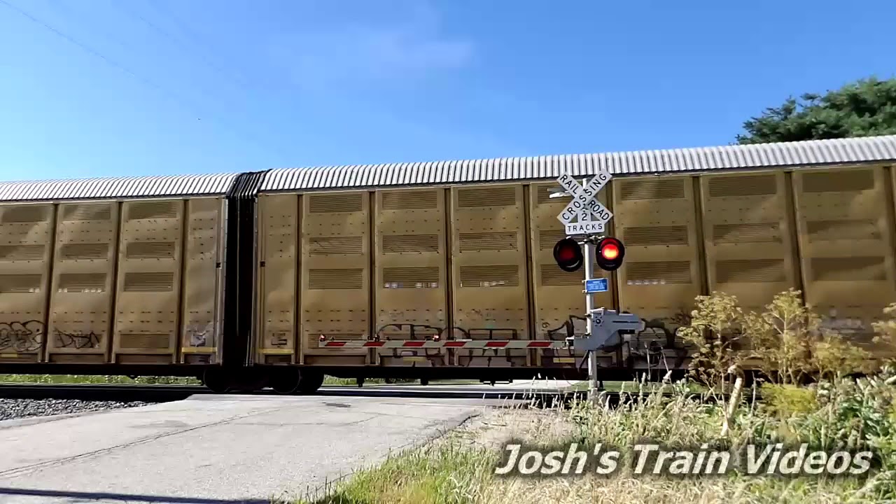 CN Auto Rack / Intermodal Train with NS Power - YouTube