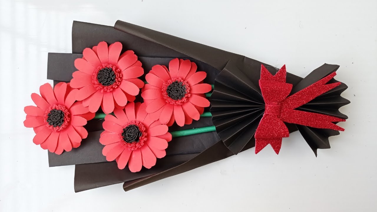 How to make paper flower bouquet | DIY paper flower bouquet | Flower ...