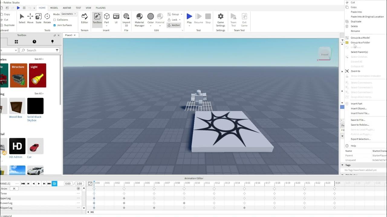 How to put run animation in roblox studio R15 - YouTube