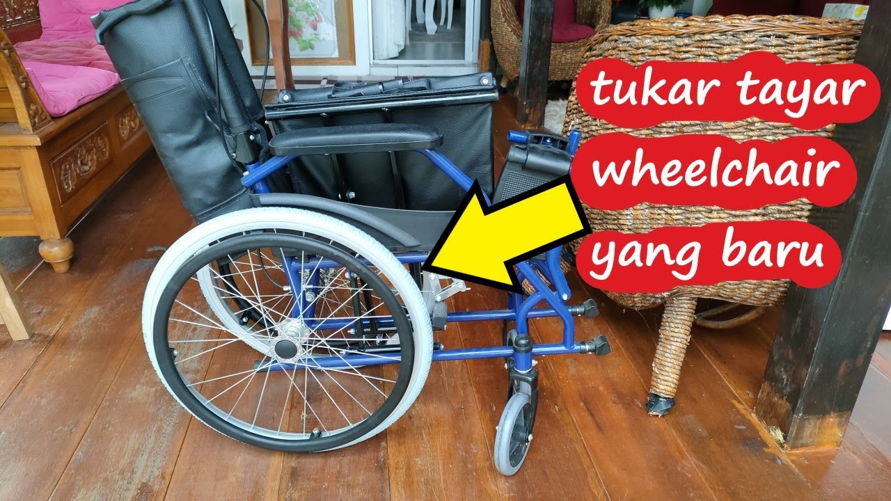Cara mudah tukar tayar wheelchair #diy #challenge - YouTube