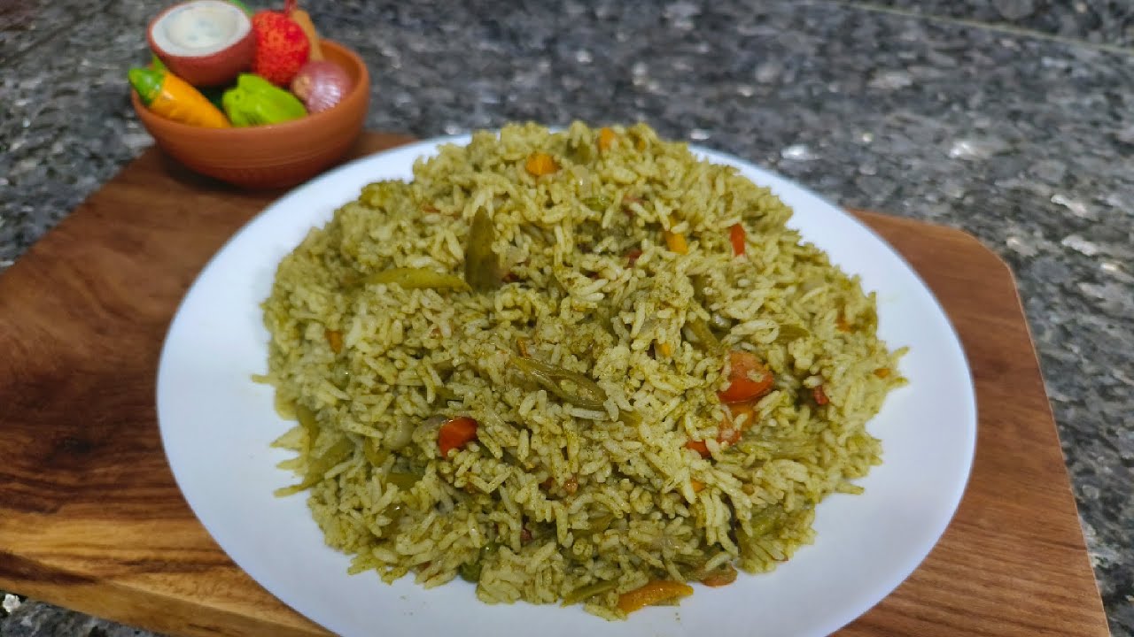 साउथ इंडियन पुदीना पलाव।Green pulao Recipe.Very delicious recipe.Super ...
