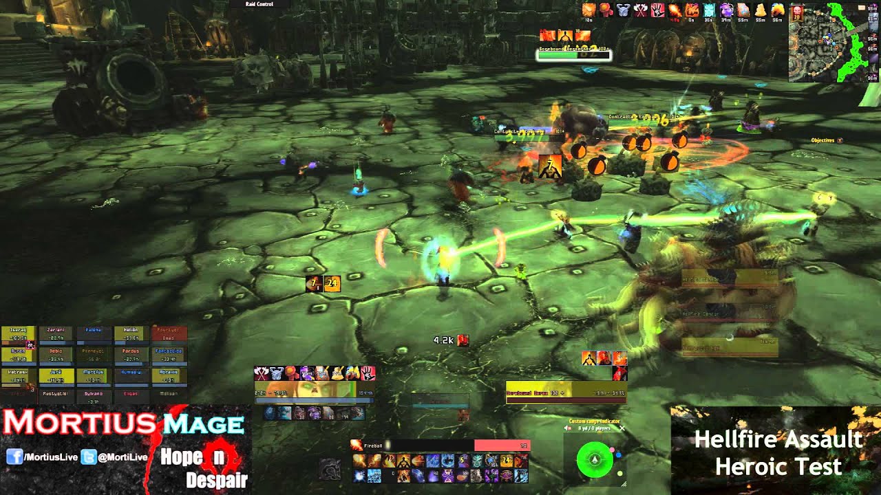 Hellfire Assault Heroic - Hellfire Citadel Raidtest (PoV Mage) - YouTube