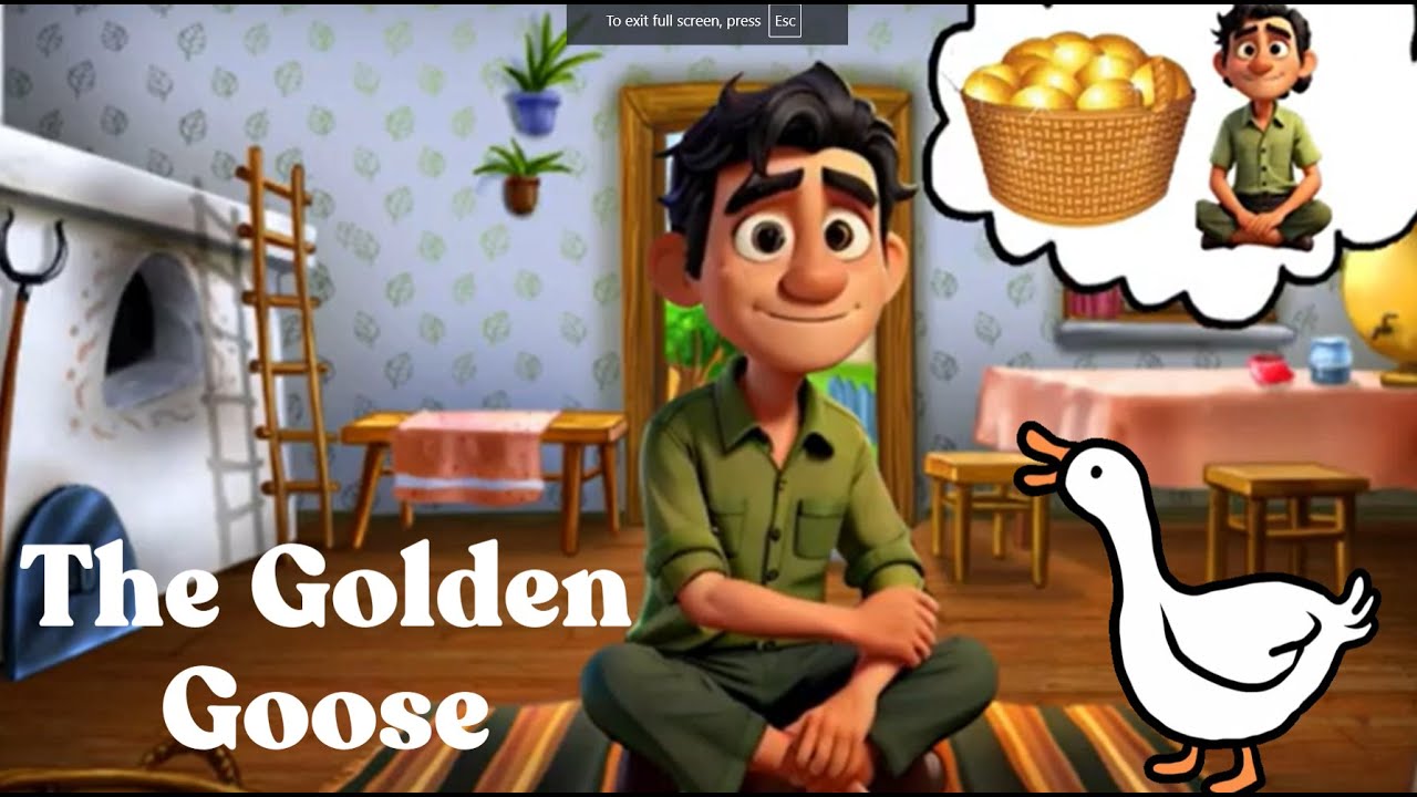 The Golden Goose story in English/The Goose that laid the Golden Egg ...