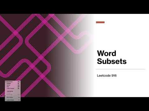 Word Subsets | leetcode 916 - YouTube
