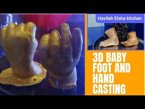 How To Make 3D Baby Foot And Hands Casting At Home | Step By Step ...