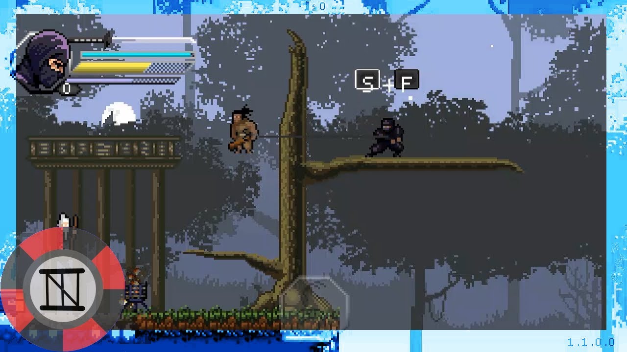 00 Pixel Shinobi Nine demons of Mamoru をPlay。チュートリアル部分。 - YouTube