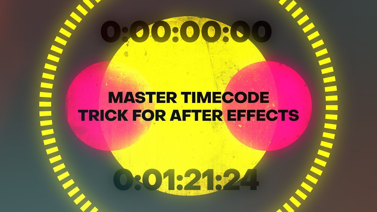 How I Use This Master Timecode Trick In After Effects YouTube How I Use This Master Timecode Trick In After Effects YouTube