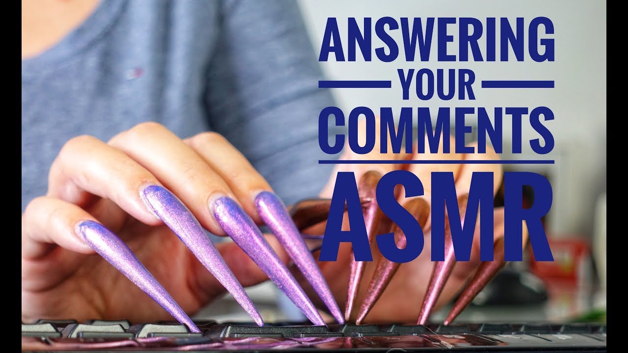 TINGLE ASSORTMENT TYPING W VERY LONG NAILS ASMR - YouTube