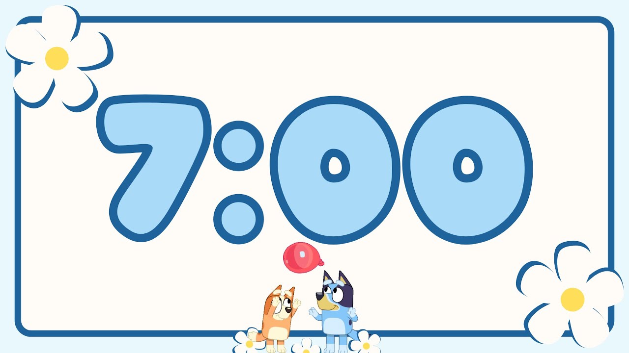 7 Minute Timer Bluey for Kids - Calm and Relaxing Music - YouTube