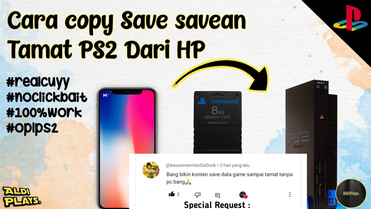 TANPA RIBET Cara Copy Save Data Tamat Dari Internet Di HP┃Tutorials PS2 ...