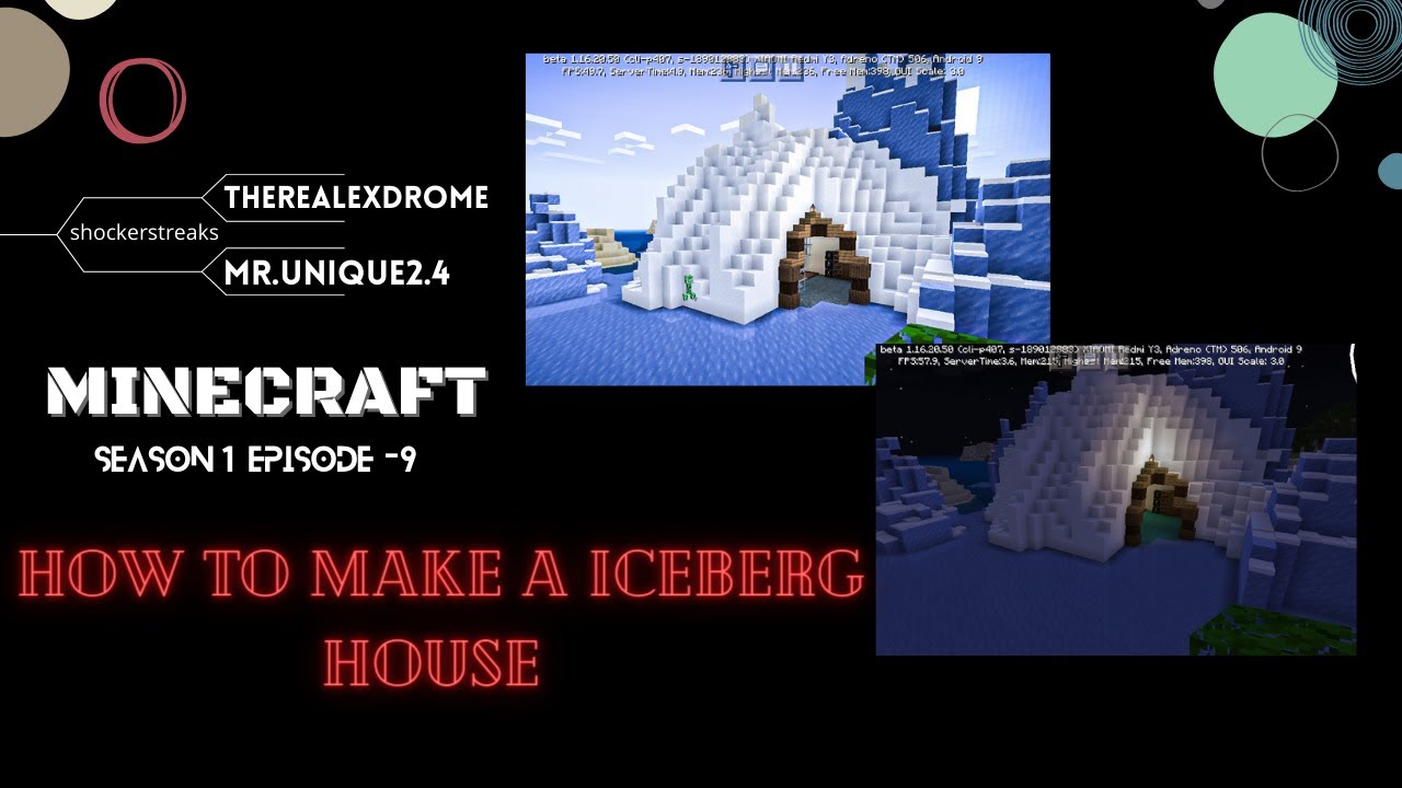Minecraft Iceberg house || Minecraft tutorials || season 1 episode 9 ...