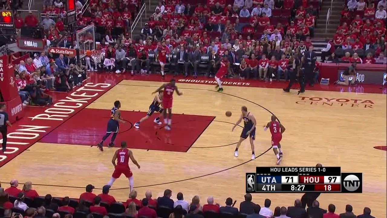 NBA, playoff 2019, Rockets vs. Jazz, Round 1, Game 2, Move 49, Chris ...
