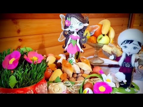 Novruza aid əl işlərim.Novruz atributları.Bəzəkli yumurtalar,toxunma ip və keçədən səmənilər.......