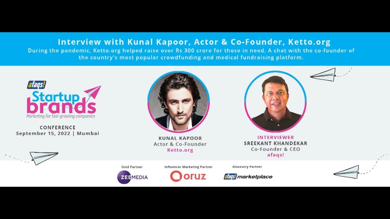 afaqs! Startup Brands - Interview with Kunal Kapoor, Actor & Co-Founder ...