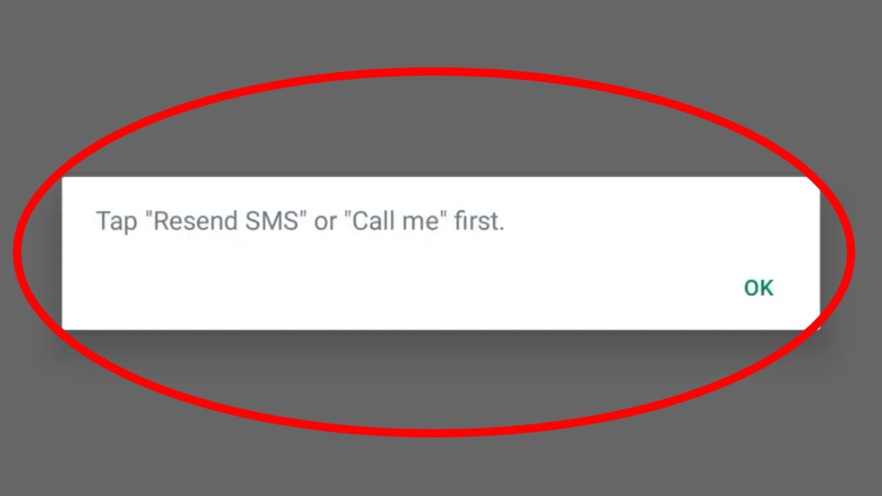 Tap Resend Sms Or Call Me First | You Tried Sms Verification Too Many ...