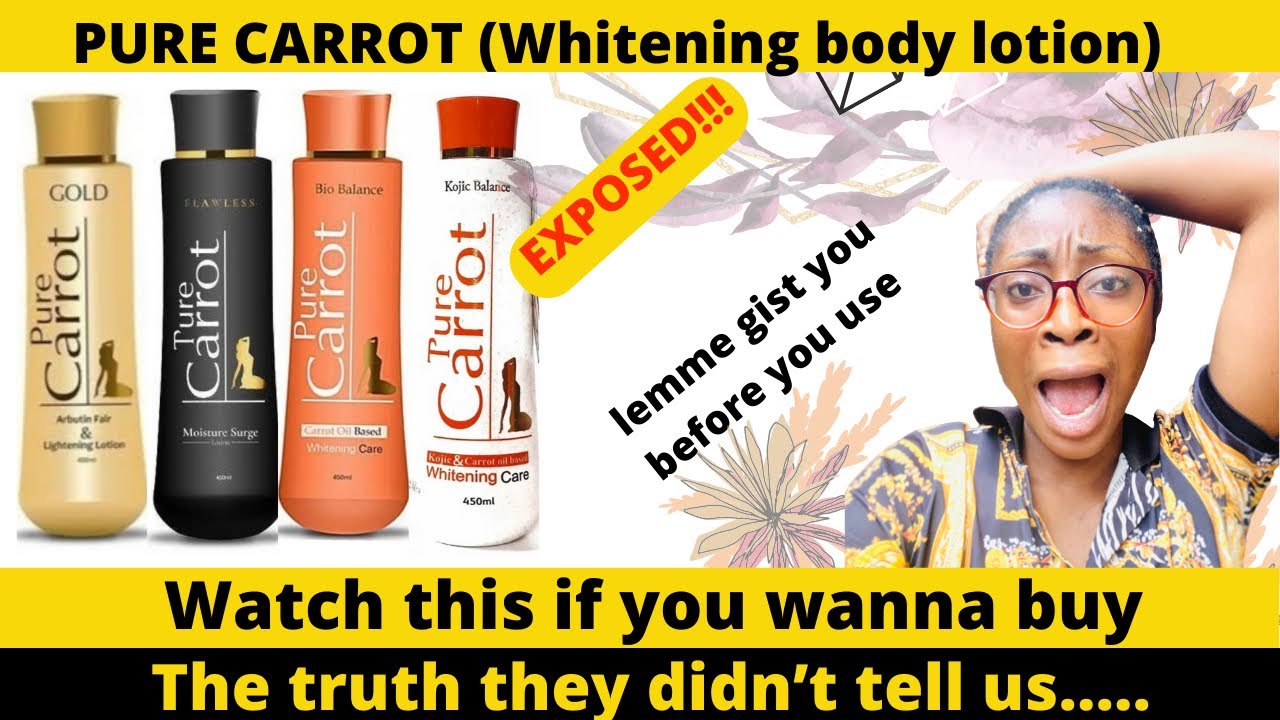 PURE CARROT REVIEW | PURE CARROT WHITENING LOTION - YouTube